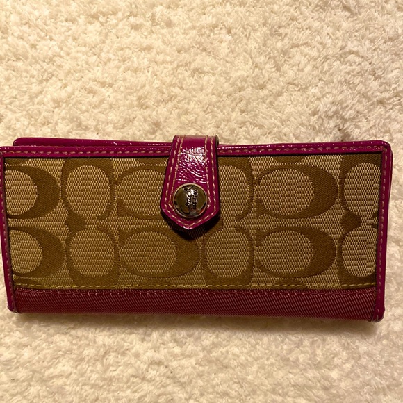 Coach | Bags | Coach Slim Wallet In Purple | Poshmark
